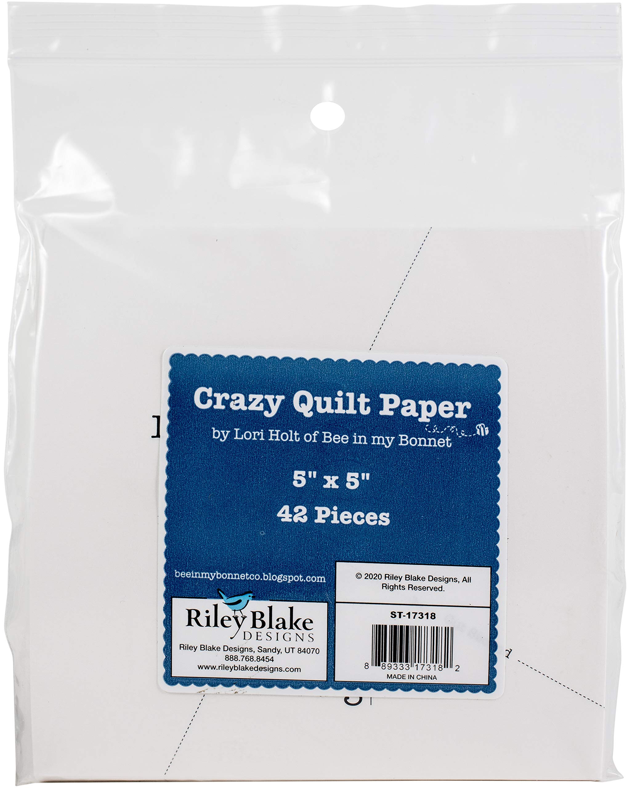 RILEY BLAKE DESIGNS 5"X5" Stacker Riley Blake Crazy Quilt Paper 42/Pkg