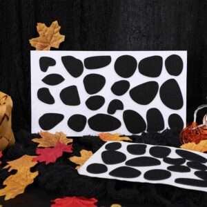 Tatuo 6 Sheets Black Adhesive Felt Circles Spotty Dog Felt Pads DIY Felt Dots Sticker for Halloween Party Dalmatian DIY Projects Costume