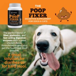 Poop Fixer Digestion Aid for Dogs. Fiber, Prebiotic & Active Enzymes to Relieve Gas and Other Digestive Issues and Optimize Stool. 13.4 OZ Powder