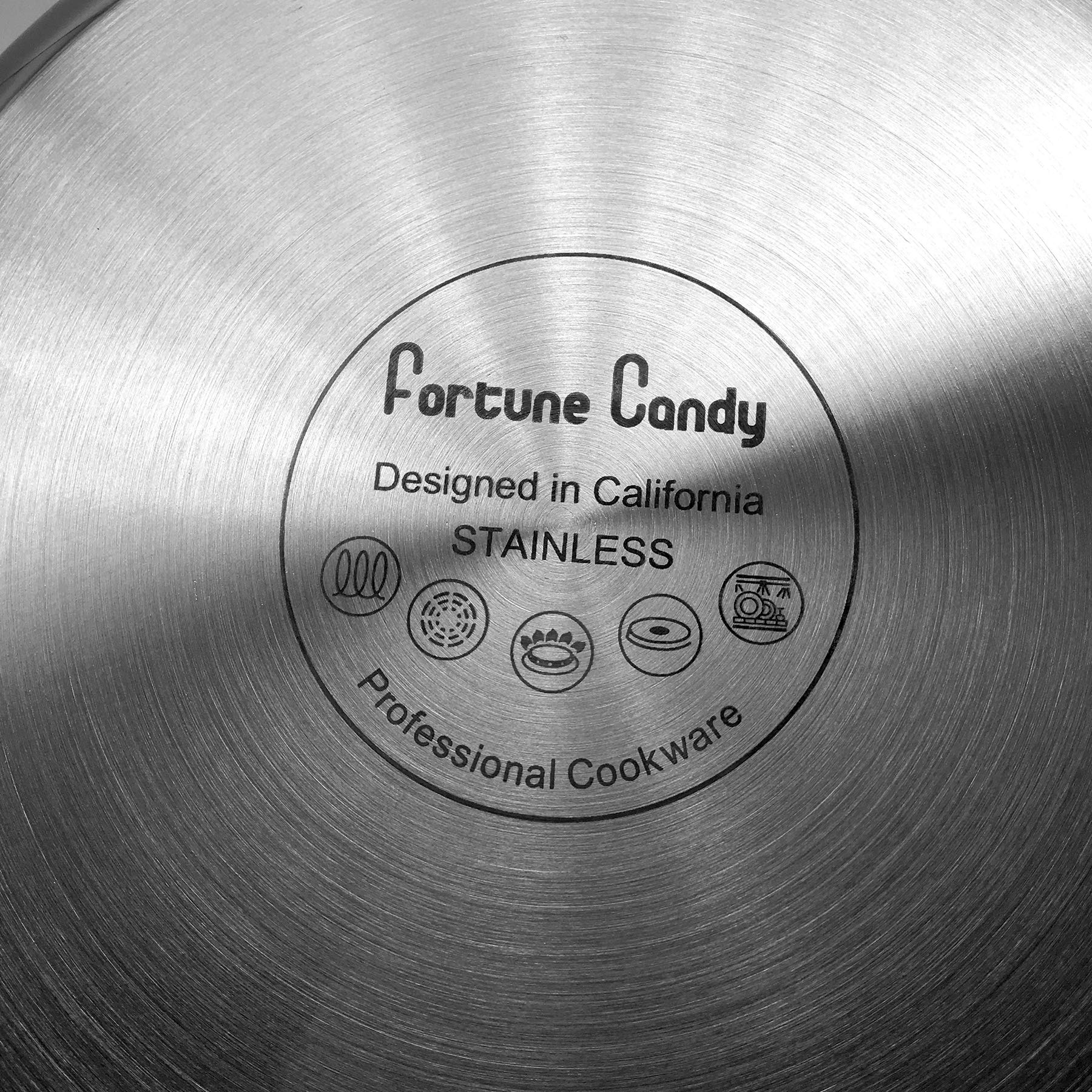 Fortune Candy 1.6-Quart Saucepan with Lid, Tri-Ply, 18/10 Stainless Steel, Comfortable Grip & Advanced Welding Technology, Dishwasher Safe, Induction Ready, Mirror Finish, Silver