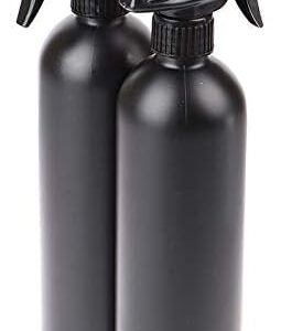 PEPAXON Plastic Spray Bottle for Hair Plant Mister Spray Bottle Cleaning Spray Bottle 500ml Black Pack of 2 17OZ (2)