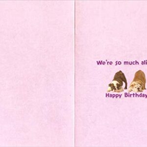 Designer Greetings Cute, Sweet, Loveable, Intelligent, Smart Bulldog Funny : Humorous Dog Birthday Card