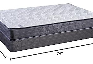 Nutan 8-Inch Gentle Firm Supportive Yet Remarkebly Comfortable Innerspring Mattress and 8" Wood Box Spring/Foundation Set, Full