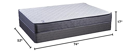 Nutan 8-Inch Gentle Firm Supportive Yet Remarkebly Comfortable Innerspring Mattress and 8" Wood Box Spring/Foundation Set, Full