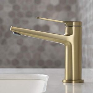 KRAUS Indy Single Handle Basin Bathroom Faucet in Brushed Gold, KBF-1401BG (2-Pack)