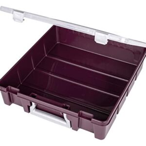 AB Designs 6955ABDP Super Satchel 1-Compartment Open Core, Stackable Home Storage Organization Container, Plum