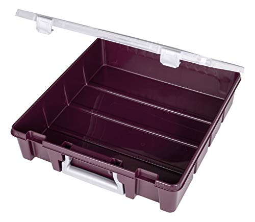 AB Designs 6955ABDP Super Satchel 1-Compartment Open Core, Stackable Home Storage Organization Container, Plum