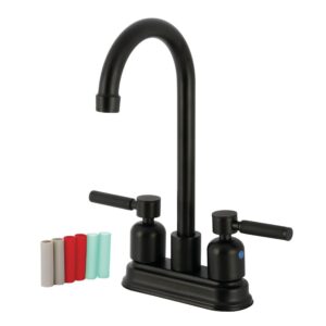 kingston brass kb8490dkl kaiser bar faucet, matte black, 11.56 x 9.31 x 4.75