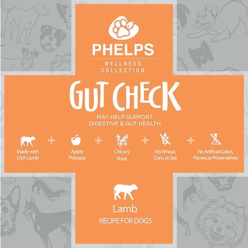 Phelps Wellness Collection Gut Check Digestive & Gut Health Lamb Recipe Dog Treats 4.5 oz