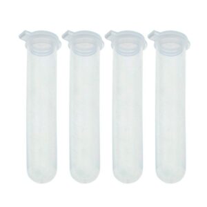 20 pcs clear plastic tubes with snap cap empty storage containers vials for beads, sew needle, small items, 12mm x 77mm