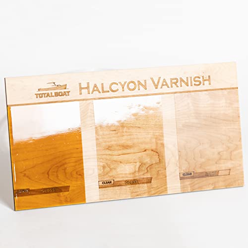 TotalBoat-520605 Halcyon Marine Varnish | Water-Based Polyurethane Wood Finish | Clear Satin UV Protection for Interior and Outdoor Use (Clear Satin, Quart)