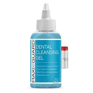 Maxi-Guard Dental Cleaning Gel for Dogs, Cats, Horses, Exotics and Companion Animals (4oz), Light Blue/White