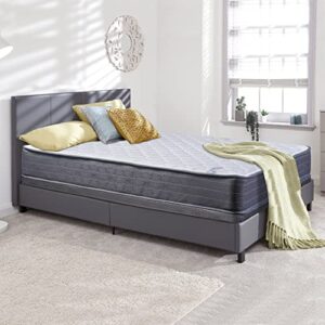 Nutan 8-Inch Gentle Firm Supportive Yet Remarkebly Comfortable Innerspring Mattress and 8" Wood Box Spring/Foundation Set, Full