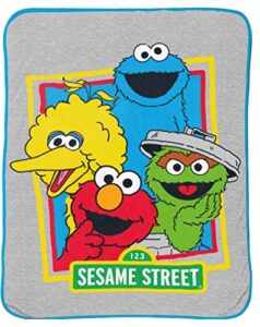 franco manufacturing sesame street 46" x 60" plush throw