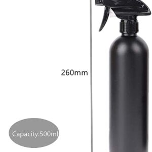 PEPAXON Plastic Spray Bottle for Hair Plant Mister Spray Bottle Cleaning Spray Bottle 500ml Black Pack of 2 17OZ (2)