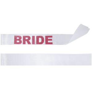 Sparkle and Bash 24 Pack Blank White Satin Sashes Bulk for Pageants, Bachelorette Party, Prom (4 x 33 Inches)