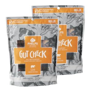 phelps wellness collection gut check digestive & gut health lamb recipe dog treats 2 pack 4.5 oz