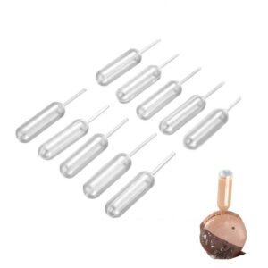 100pcs 4ml mini squeeze cupcakes pipettes clear plastic transfer liquid dropper pipettes for strawberries. cupcakes, ice cream and chocolate, kitchen party supplies