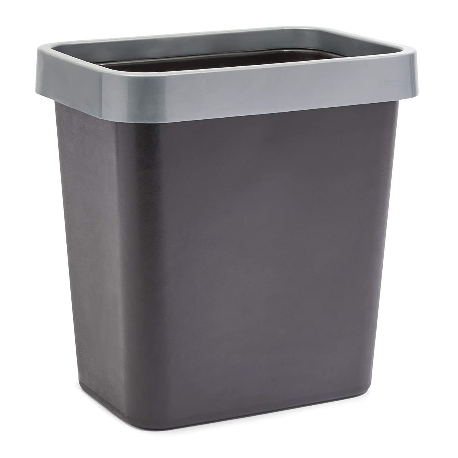 Okuna Outpost Medium Waste Baskets, Black Garbage Cans (11.6 x 11.1 x 7.87 in, 5 Pack)