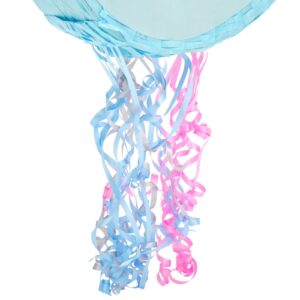 BLUE PANDA Pull String Narwhal Pinata for Birthday Party Supplies, Under the Sea Party Decorations, Baby Shower (Small, 16.5 x 12.3 x 3 In)