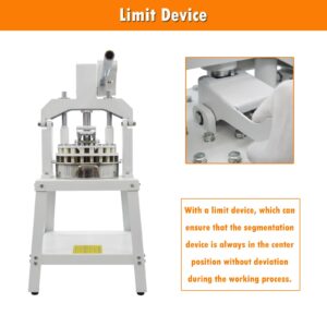 INTSUPERMAI Manual Dough Divider Rounder 36pcs Commercial Dough Cutter DIvider Cutting Machine Hydraulic Hand Press Dough Equal Divider Maker Lump Spacer Bakery for Bread