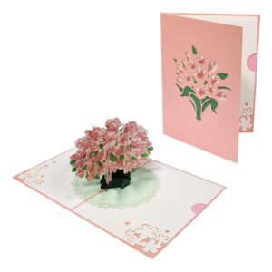 Magic Ants 3D Magnolia Pop Up Flower Card - Perfect for Mother's Day, Spring, Father's Day, Graduation, Birthdays, Weddings, Anniversaries, and More - Express Your Wishes for All Occasions