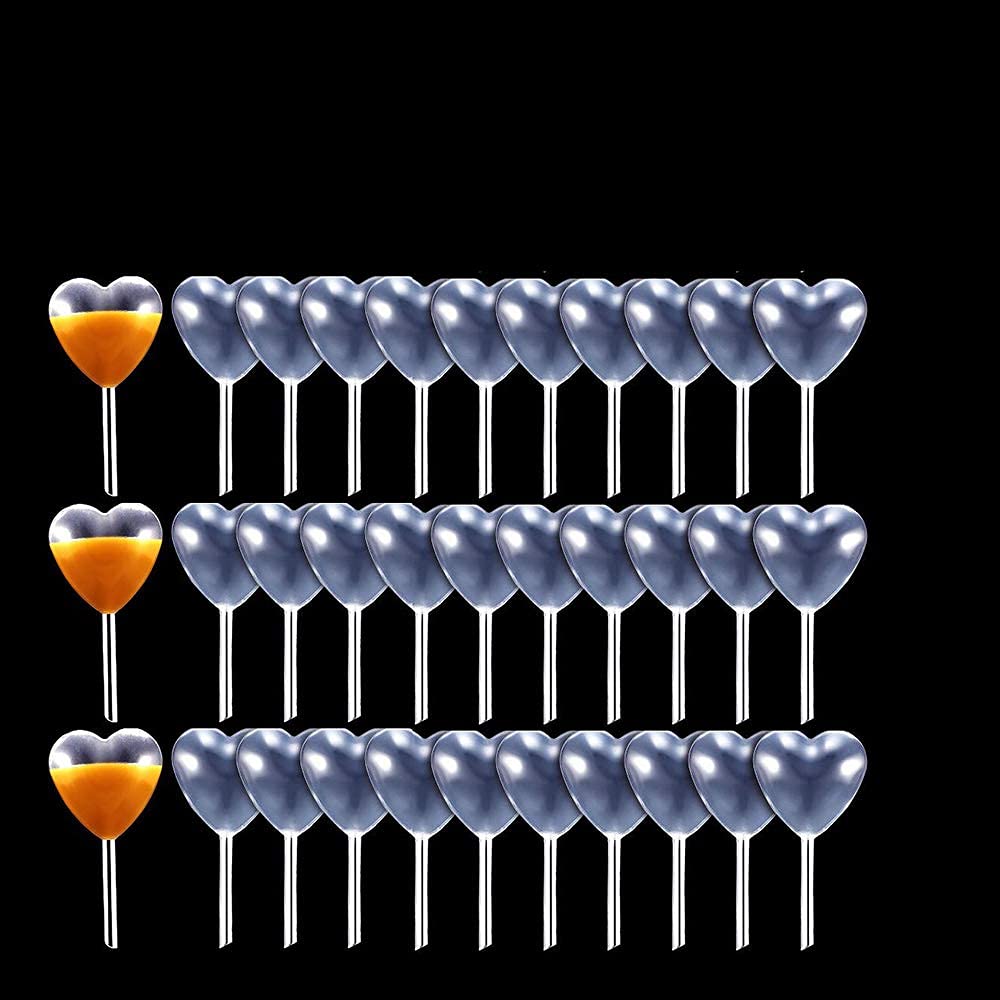 150pcs 4ml Plastic droppers pipettes,Plastic Pipette Heart-Shaped Plastic Squeeze Pipette,Suitable for Chocolate,Cake,Strawberry