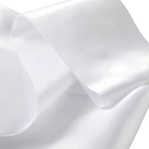 Sparkle and Bash 24 Pack Blank White Satin Sashes Bulk for Pageants, Bachelorette Party, Prom (4 x 33 Inches)