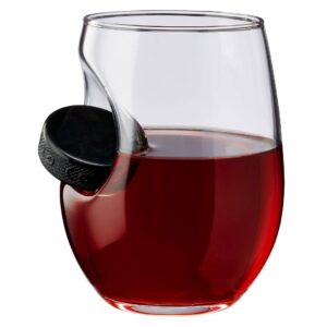 benshot hockey puck wine glass - 15oz | made in the usa