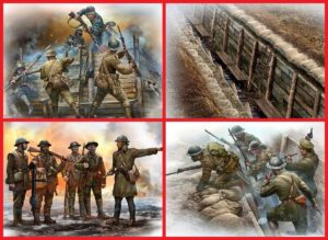 masterbox bundle lot of hand-to-hand fight in the trench 4 plastic kits 1/35 mb