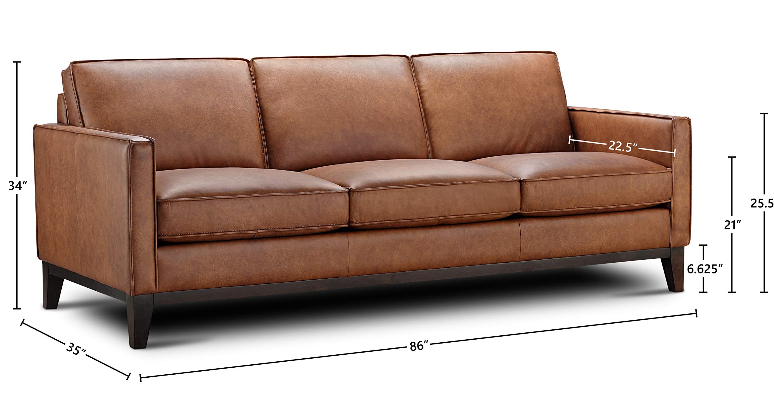 Pimlico 100% Top Grain Leather Sofa