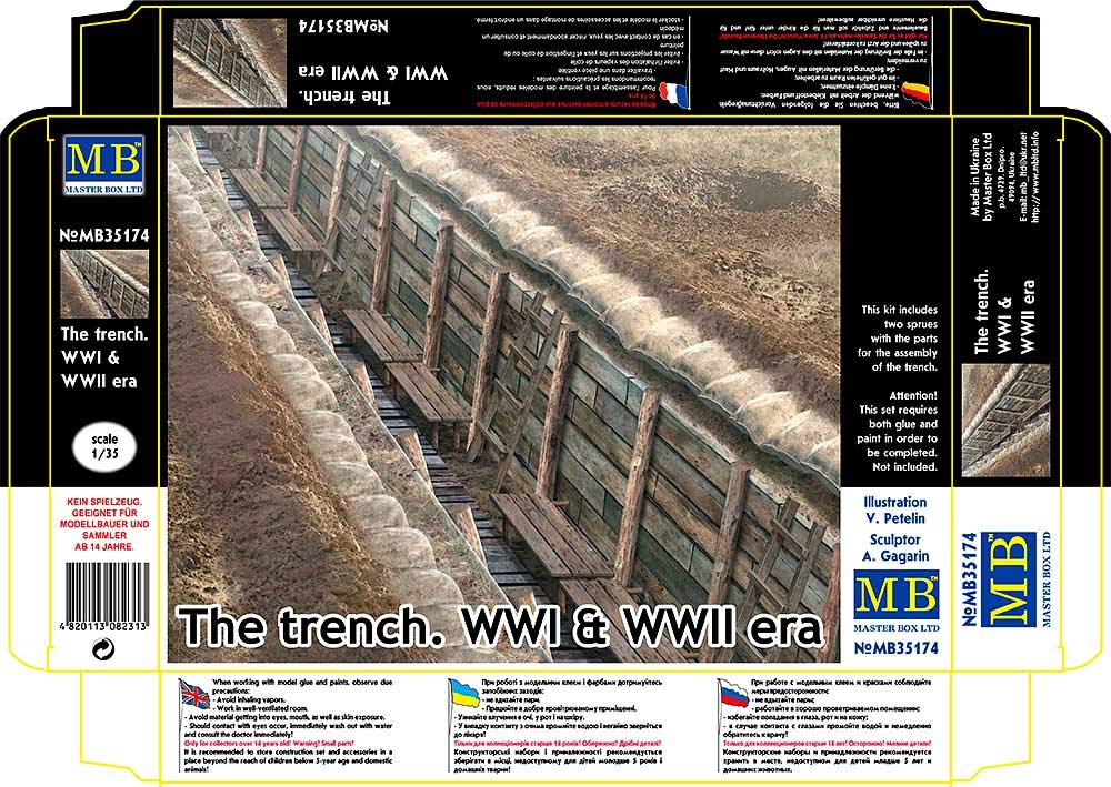 Master Box 35174 - The Trench. WWI & WWII era 1/35 Scale