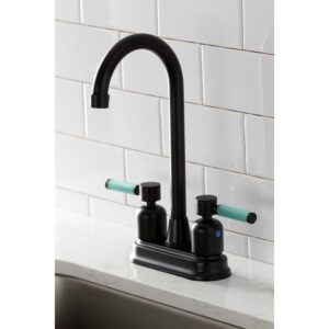 Kingston Brass KB8490DKL Kaiser Bar Faucet, Matte Black, 11.56 x 9.31 x 4.75