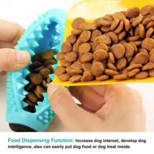 Guardians Dog Chew Toy with Suction Cup for Aggressive Chewers, Puppy Training Treats Food Dispensing Toothbrush Pet Teeth Cleaning Rope Toys for Dogs (Blue)