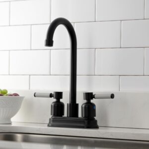 Kingston Brass KB8490DKL Kaiser Bar Faucet, Matte Black, 11.56 x 9.31 x 4.75