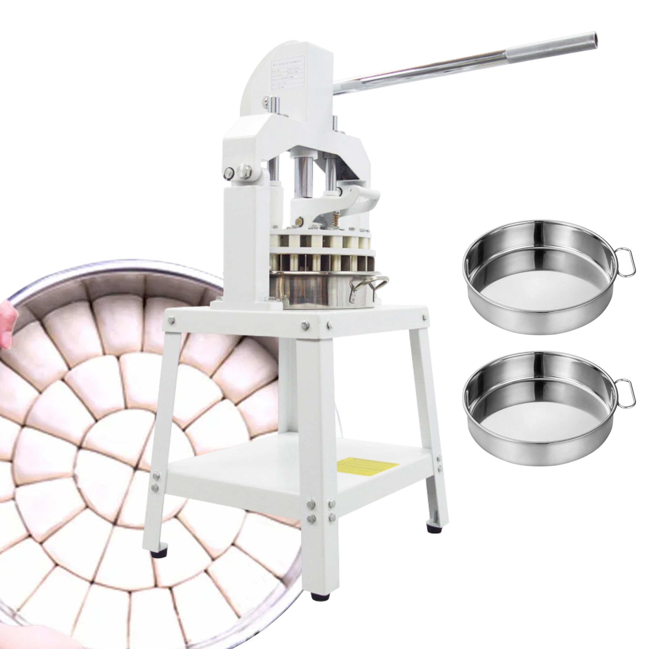 INTSUPERMAI Manual Dough Divider Rounder 36pcs Commercial Dough Cutter DIvider Cutting Machine Hydraulic Hand Press Dough Equal Divider Maker Lump Spacer Bakery for Bread