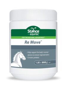 stance equitec re move - horse supplements that support the body's normal process to remove ingested toxins, contains probiotics - 1.8 lb