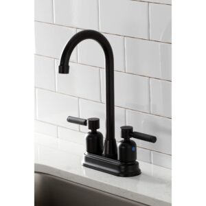 Kingston Brass KB8490DKL Kaiser Bar Faucet, Matte Black, 11.56 x 9.31 x 4.75