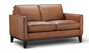 pimlico 100% top grain leather loveseat