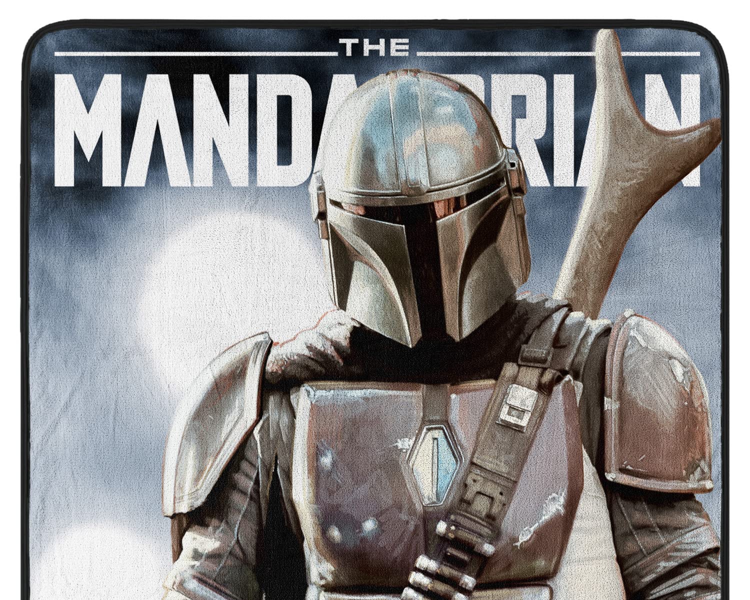 NORTHWEST Star Wars The Mandalorian The Child Never Easy Super Plush Throw Blanket 46" x 60" (117cm x 152cm)