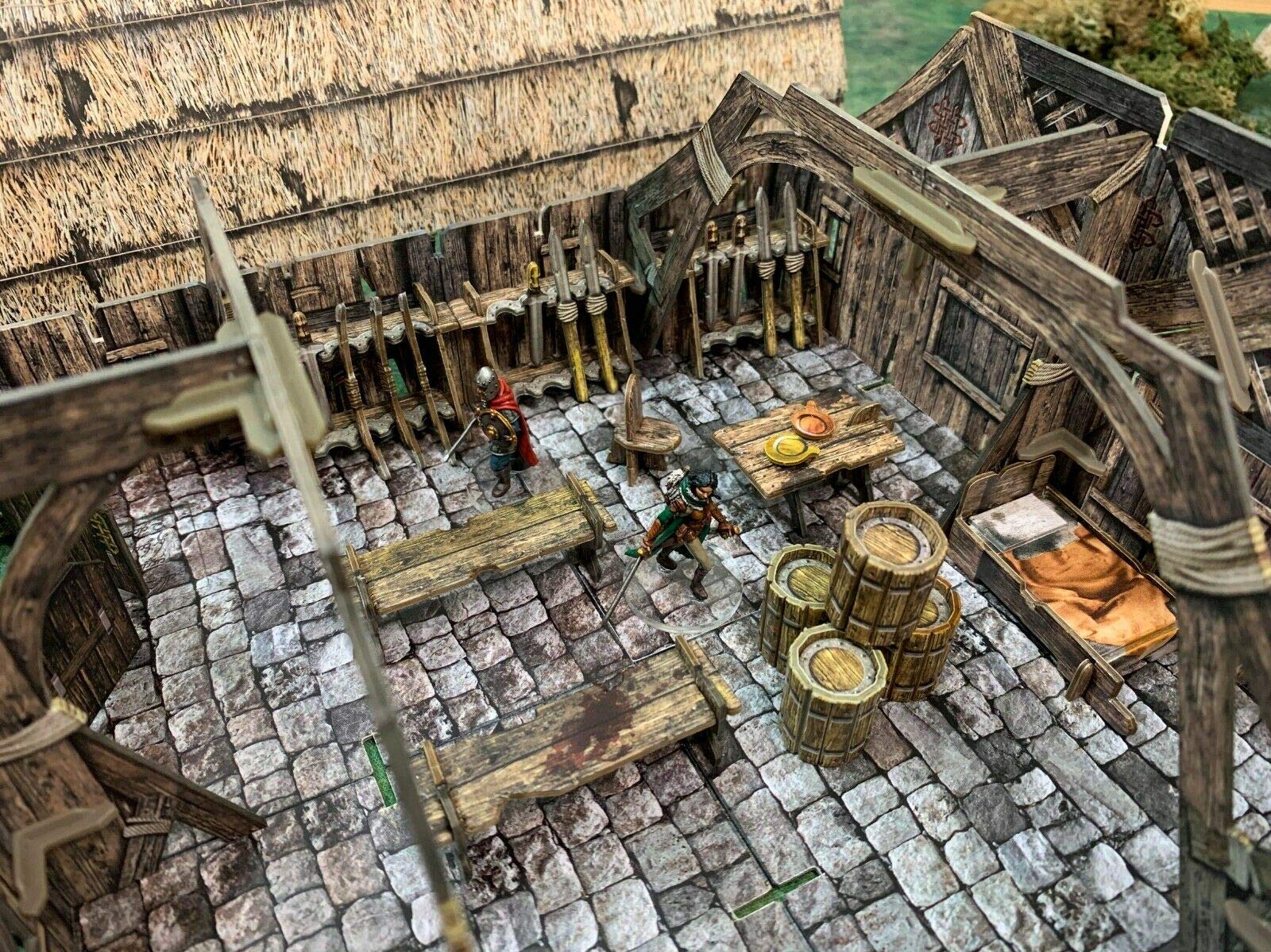 Battle Systems Fantasy Terrain Mead Hall - 28-35mm DND D&D RPG Wargames Historical/Fantasy Card Scenery