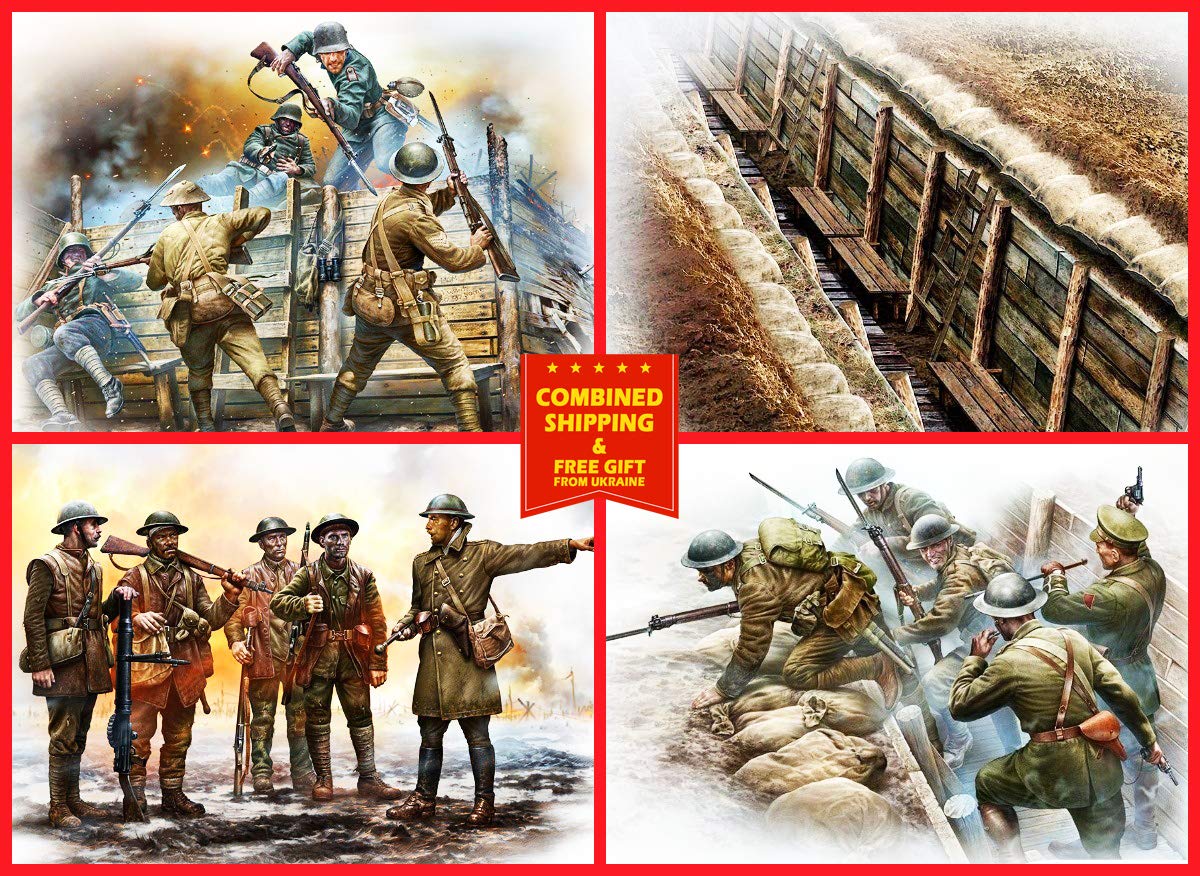 Masterbox Bundle LOT of Hand-to-Hand Fight in The Trench 4 Plastic Kits 1/35 MB