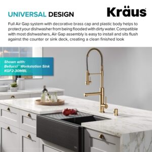 KRAUS Dishwasher Air Gap in Brushed Brass, KAG-2BB