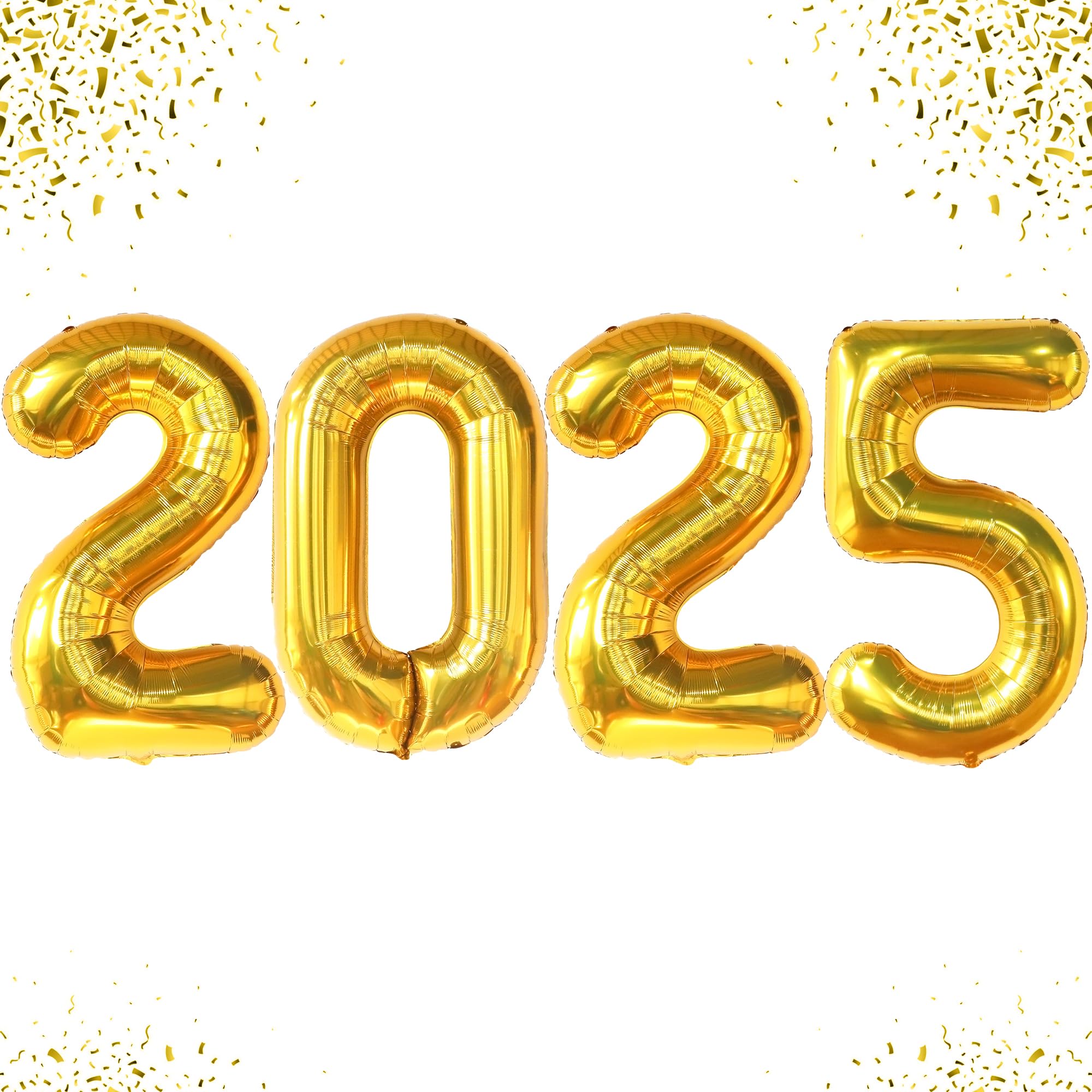 KatchOn, New Year 2025 Balloons Gold - Huge, 42 Inch | 2025 Gold Balloons for Happy New Years Decorations 2025 | New Year Balloons for New Years Eve Party Supplies 2025 | Graduation Decorations 2025