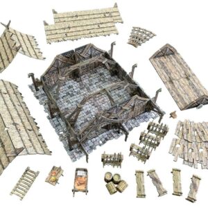 Battle Systems Fantasy Terrain Mead Hall - 28-35mm DND D&D RPG Wargames Historical/Fantasy Card Scenery