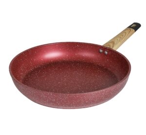 art of cooking 12" granite nonstick frying pan omelet skillet cookware (induction compatible) (canyon red)