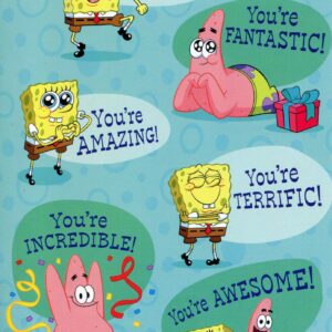 Greeting Card Birthday SpongeBob you know what?, you're fantastic, you're amazing....