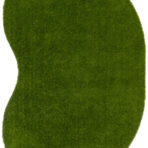 Joy Carpets GreenSpace 6' x 9' Jellybean Shape Artificial Grass Rug