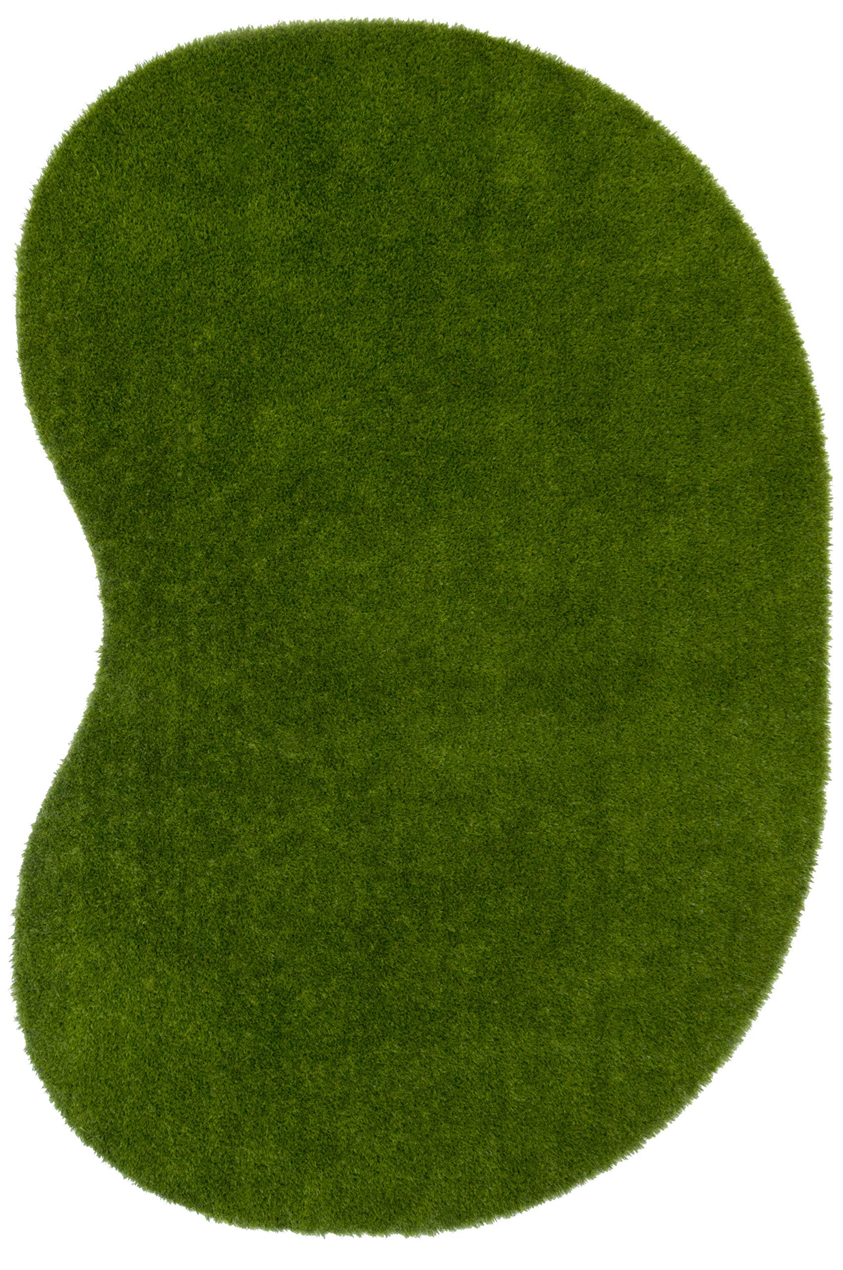 Joy Carpets GreenSpace 6' x 9' Jellybean Shape Artificial Grass Rug