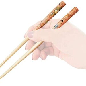 Kiki's Delivery Service Bamboo Chopstick 2pcs Set -Anti-Slip Grip for Ease of Use - Authentic Japanese Design - Lightweight, Durable and Convenient